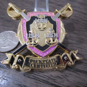 Oneworldtreasures USN Goat Locker Approved Deckplate Certified Female Navy Chief CPO Pink Challenge Coin