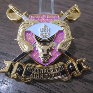 Oneworldtreasures USN Goat Locker Approved Deckplate Certified Female Navy Chief CPO Pink Challenge Coin