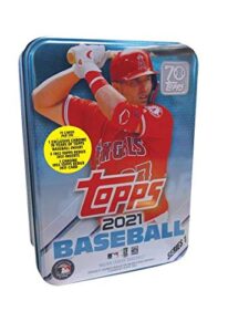 2021 topps series 1 mlb baseball tin (75 cards/bx, trout)