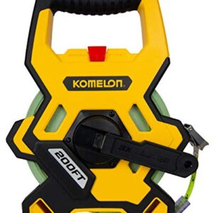 Komelon Contractor LT Tape Measure,Black,200 FT