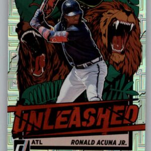 2021 Donruss Vector Unleashed #5 Ronald Acuna Jr. Atlanta Braves Baseball Trading Card From Panini America