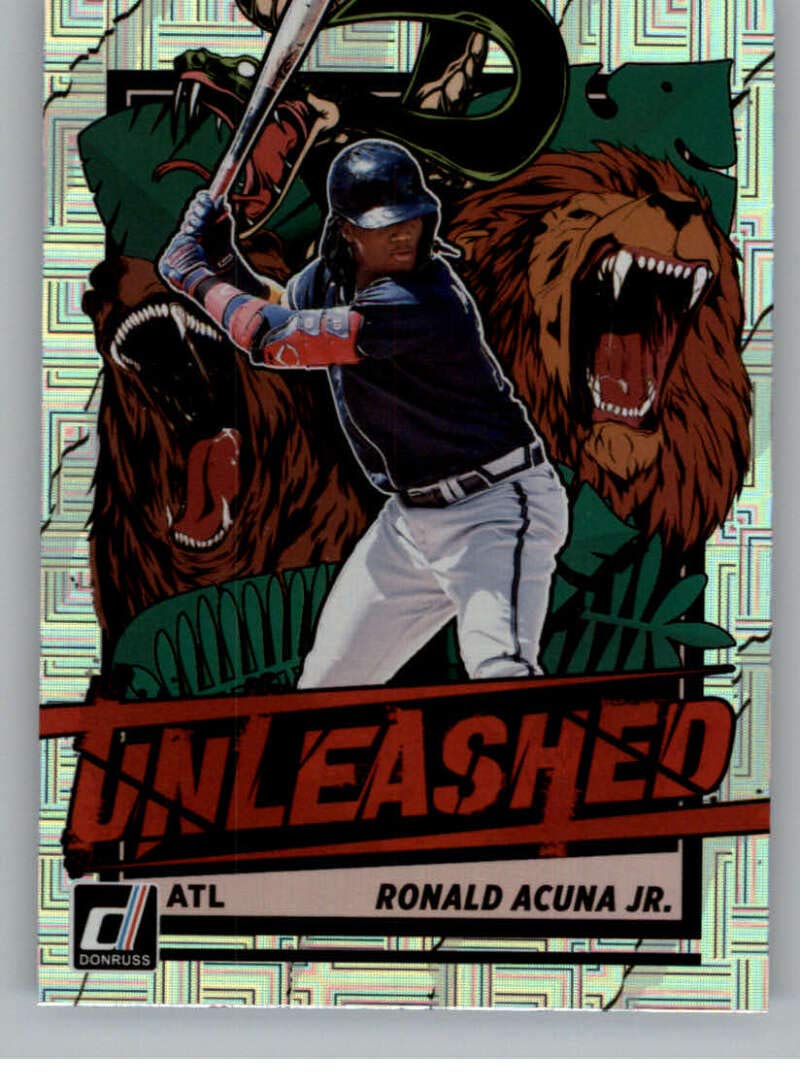 2021 Donruss Vector Unleashed #5 Ronald Acuna Jr. Atlanta Braves Baseball Trading Card From Panini America