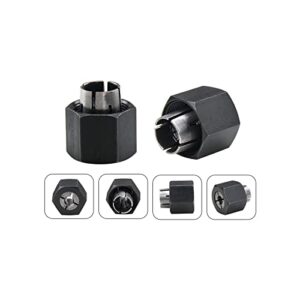 2PCS 19691 1/4" and 19693 1/2" Router Collet fits for Dewalt 326286-04,326286-03, Hitachi 323-293,325-199, 323-421,Bosch 2610906283,2610906284