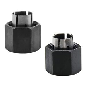 2pcs 19691 1/4" and 19693 1/2" router collet fits for dewalt 326286-04,326286-03, hitachi 323-293,325-199, 323-421,bosch 2610906283,2610906284