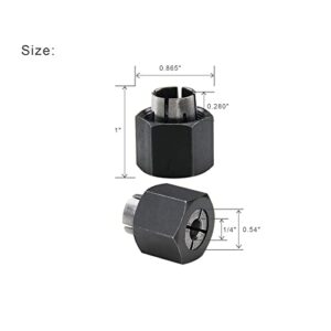 2PCS 19691 1/4" and 19693 1/2" Router Collet fits for Dewalt 326286-04,326286-03, Hitachi 323-293,325-199, 323-421,Bosch 2610906283,2610906284