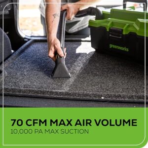 Greenworks 40V (3 Gallon) Cordless Wet / Dry Shop Vacuum + Accessories, 2.0Ah Battery and Charger Included