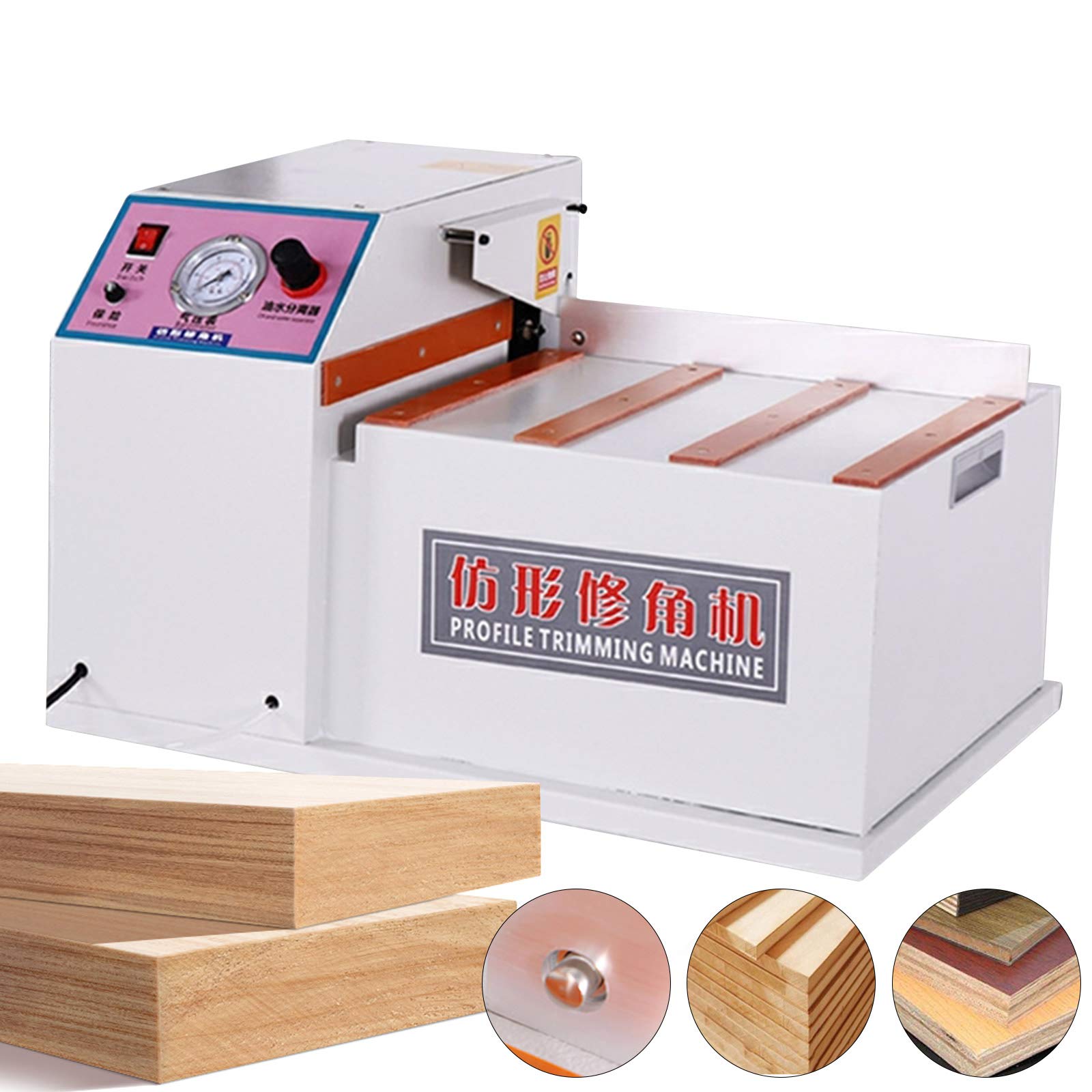 Corner Trimming Machine Edge Jointers Woodworking Edge Planer Air Pressure Trimming Machine Rounding Profile Trimming Machine for Furniture Cabinets