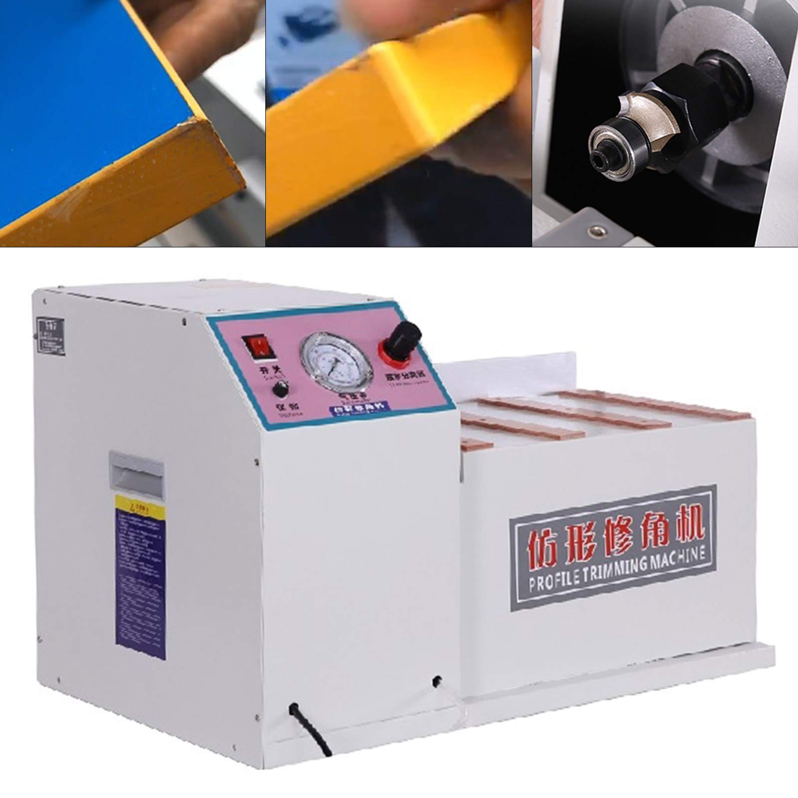 Corner Trimming Machine Edge Jointers Woodworking Edge Planer Air Pressure Trimming Machine Rounding Profile Trimming Machine for Furniture Cabinets