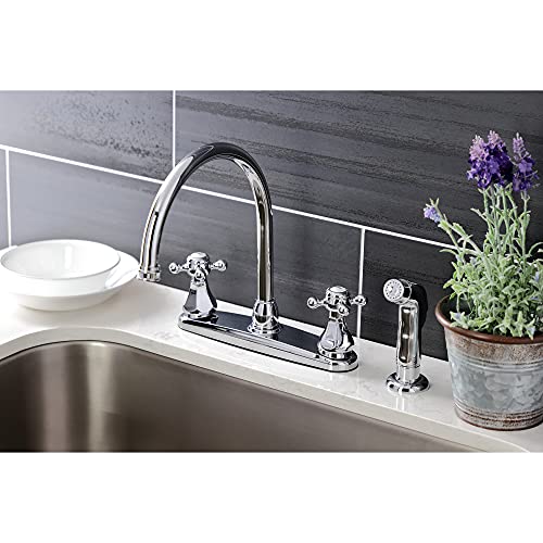 Kingston Brass KB4721BXSP Metropolitan 8" Centerset Kitchen Faucet, Polished Chrome