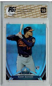 manny machado 2013 bowman platinum #42 pristine rookie card pgi 10