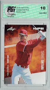 shohei ohtani 2018 leaf hype! #10 just 5000 ever made rookie card pgi 10