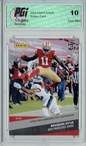 Brandon Aiyuk 2020 Panini Instant #60 Airborne, 233 Made Rookie Card PGI 10