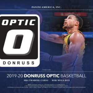 2019-20 Panini Donruss Optic MEGA Basketball Card Box - With 10 Hyper Pink Prizms - Look for Valuable Zion Williamson Holo Rookie Cards! 42 Cards Per Box.