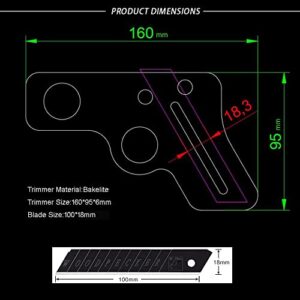 Manual Edge Banding Trimmer for Woodworking, Veneer Edge Cutter Tool for Wood Edge Banding