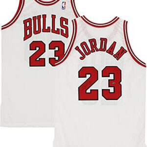 Michael Jordan Chicago Bulls Autographed White Champion Jersey - Upper Deck - Autographed NBA Jerseys