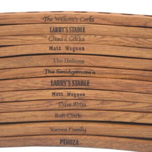 Personalized Laser Engraved Center Barrel Stave Stopper Cork Display Made To Fit Blanton's Bourbon Horse Stoppers- Wall Mountable