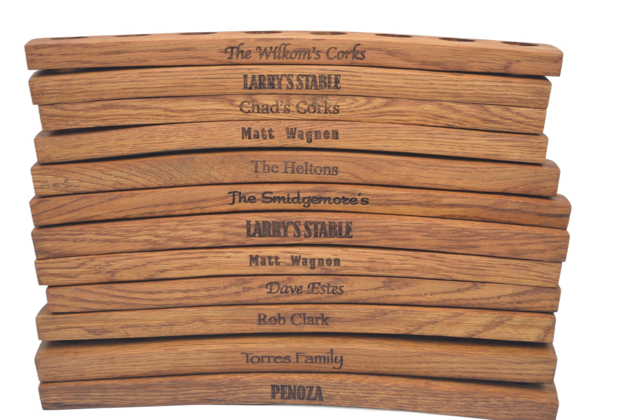 Personalized Laser Engraved Center Barrel Stave Stopper Cork Display Made To Fit Blanton's Bourbon Horse Stoppers- Wall Mountable