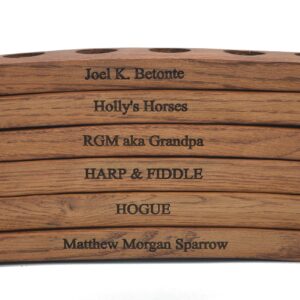 Personalized Laser Engraved Center Barrel Stave Stopper Cork Display Made To Fit Blanton's Bourbon Horse Stoppers- Wall Mountable