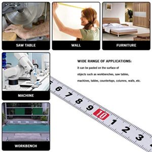 Micro Traders Metal Steel Measure Tape Self Adhesive Metric Scale Ruler Reads L to R for T-Track Router Table Band Saw Woodworking Tool