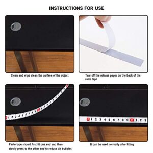 Micro Traders Metal Steel Measure Tape Self Adhesive Metric Scale Ruler Reads L to R for T-Track Router Table Band Saw Woodworking Tool