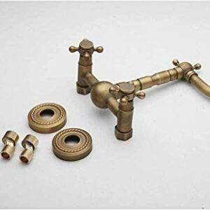 NZDY Faucet Kitchen Faucet Kitchen Faucet 360 Rotating Kitchen Hot and Cold Tap Antique Bathroom Mixer Tap