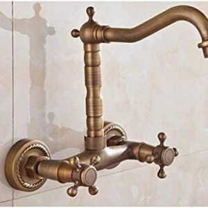 NZDY Faucet Kitchen Faucet Kitchen Faucet 360 Rotating Kitchen Hot and Cold Tap Antique Bathroom Mixer Tap