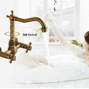 NZDY Faucet Kitchen Faucet Kitchen Faucet 360 Rotating Kitchen Hot and Cold Tap Antique Bathroom Mixer Tap