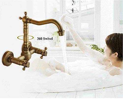 NZDY Faucet Kitchen Faucet Kitchen Faucet 360 Rotating Kitchen Hot and Cold Tap Antique Bathroom Mixer Tap