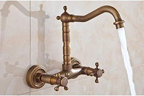 NZDY Faucet Kitchen Faucet Kitchen Faucet 360 Rotating Kitchen Hot and Cold Tap Antique Bathroom Mixer Tap