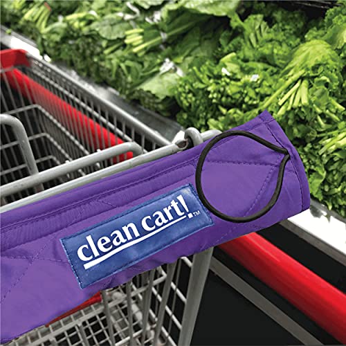 Clean Cart Secure Shopping Cart Handle Cover with Ultra-Fresh Technology, Bright Colors, 3-Pack