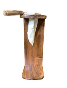 chorreador, nicaraguan handmade wooden stand coffee dripper with reusable cloth filter