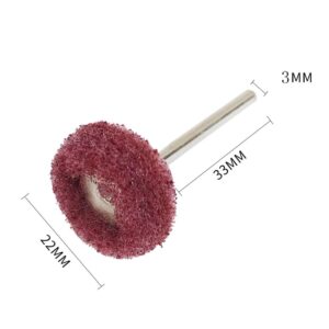 HIPOGT 100 Pcs Abrasive Wheel Buffing Polishing kit for Rotary Polishing Tool Grinding Accessories 3mm Mandrel