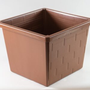 Calibonsai 2 x Japanese Plastic Bonsai Training Pot Flower Garden Planter 10 inchx 10 inchx 7.75 inch, Dark Brown