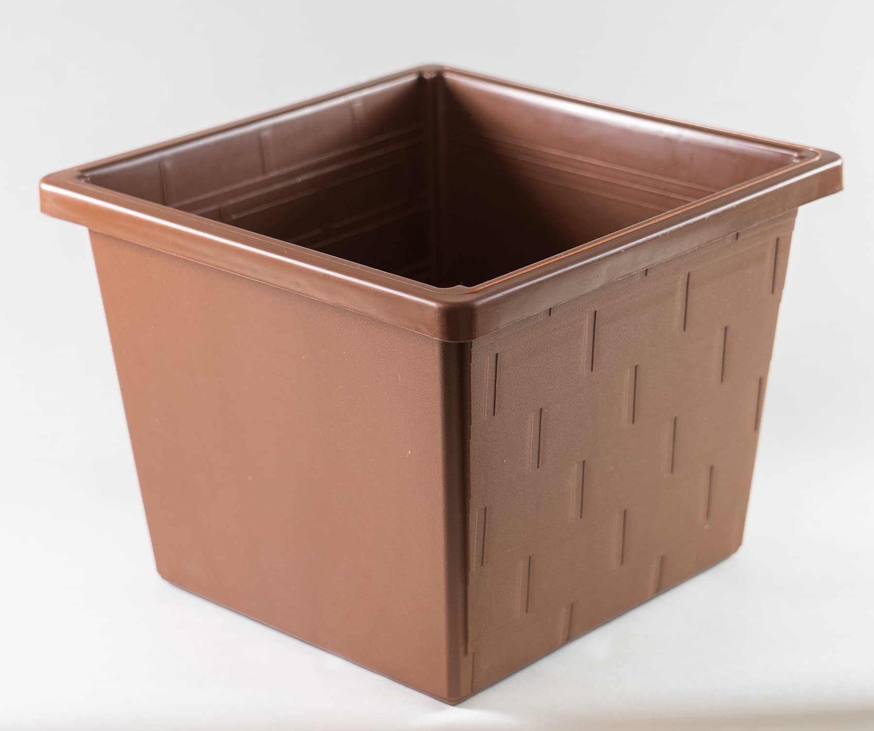 Calibonsai 2 x Japanese Plastic Bonsai Training Pot Flower Garden Planter 10 inchx 10 inchx 7.75 inch, Dark Brown