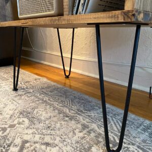 Table For Record Player Stand Cabinet MCM Mid Century Modern with Hairpin Legs