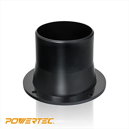 POWERTEC 70298 Dust Port Inlet Flange, 2.5-Inch OD Opening for Flexible Hose