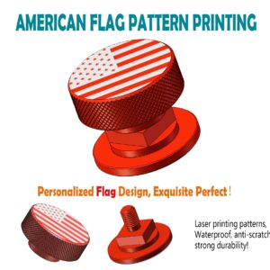 Welding Hood Helmet Pipeliner Fasteners-1Pair USA Flag Pattern Aluminum Helmet Pipeliner Headgear Replacement Parts Accessories Screws Flip Hood, Anti-rust