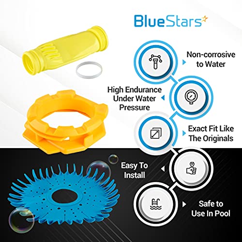 Pool Cleaner W70329 Finned Disc & W69698 Diaphragm & W70327 Foot Pad Kit Replacement Part by Blue Stars - Exact Fit for Zodiac Baracuda G2,G3 or G4, Ranger 1500 Models, etc.