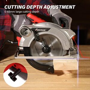 AVID POWER Circular Saw, 15 Amp Corded Circular Saw 7-1/4 Inch Electric Saw for Cutting Wood, Metal and Plastic, Solid Aluminum Base Plate