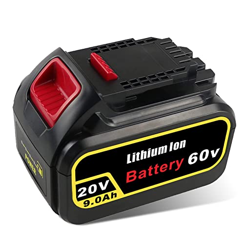 Devrig Replacement for Dewalt 9.0Ah Flexvolt 20V/60V Battery Compatible with Dewalt 20/60 Volt Max Battery DCB606 DCB609 DCB612 DCB204 DCB206