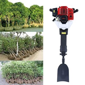 Gasoline Excavator Tree Shovel Drilling Machine, 52cc 2 Stroke Garden Tree Digger, Post Hole Digger with Proportioning Bucket and Funnel Filter