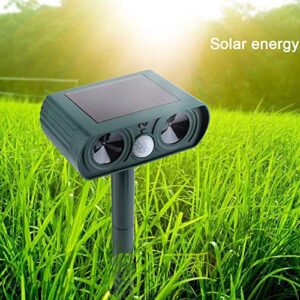 Ultrasonic Solar Animal Repellent, Pest Repeller, Solar Powered Waterproof Outdoor forrepelling Moles, Rats, Snakes