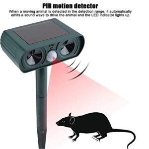 Ultrasonic Solar Animal Repellent, Pest Repeller, Solar Powered Waterproof Outdoor forrepelling Moles, Rats, Snakes