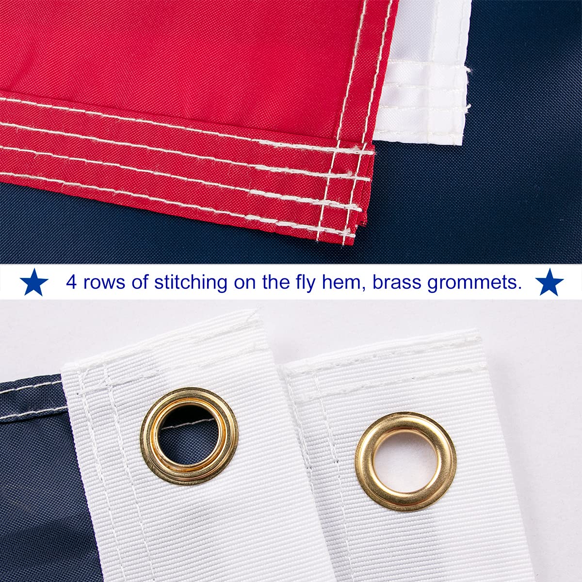 Texas Flag Outdoor - Heavy Duty Nylon Texas State Flags with Embroidered Stars, Sewn Stripes and Brass Grommets