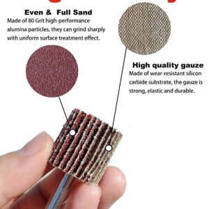 Rocaris 40 Pack Flap Wheel 1" x 1", 1/4" Mounted Shank Aluminum Oxide Grit# 60,80,120,240 for Drill