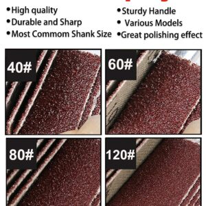 Rocaris 40 Pack Flap Wheel 1" x 1", 1/4" Mounted Shank Aluminum Oxide Grit# 60,80,120,240 for Drill