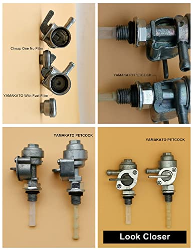 YAMAKATO Generator Petcock Fuel Tank Shut Off Valve Gas Switch 310574GS for Champion Generac 310573GS 193272GS 204743GS All Power Briggs and Stratton etc., M10X1.25mm