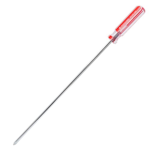 Kyuionty Phillips Screwdriver 10 Inch, Long Screwdriver #1 Magnetic Tip Screwdrivers Extra Long Shaft Cross Head Screwdriver