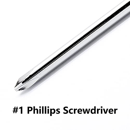 Kyuionty Phillips Screwdriver 10 Inch, Long Screwdriver #1 Magnetic Tip Screwdrivers Extra Long Shaft Cross Head Screwdriver