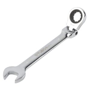 10mm flex-head ratchet wrench, metric ratcheting wrench spanner with 5° movement and 72 teeth for projects with tight space